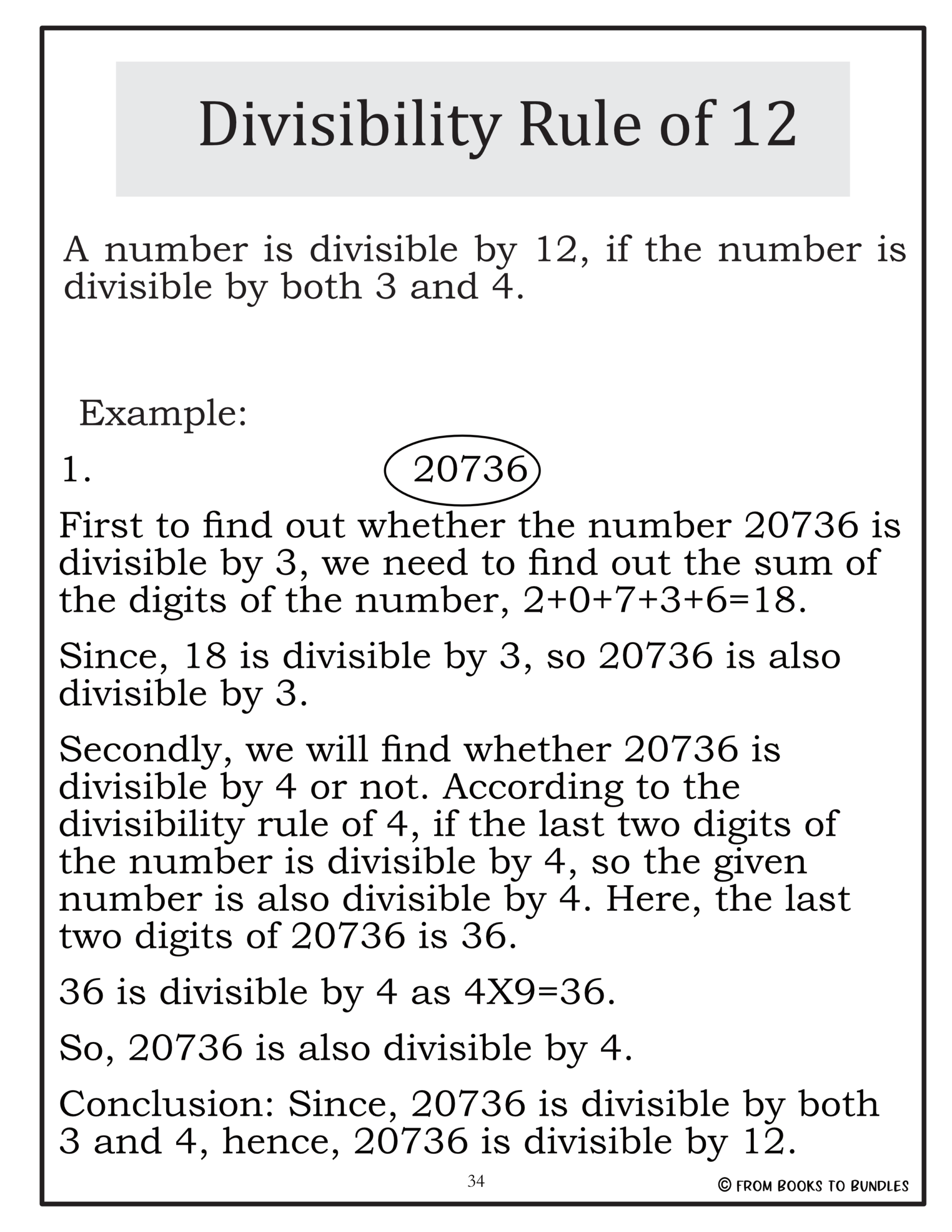 Comprehensive Practice to Divisibility Rules for Grades 4-6 - From ...