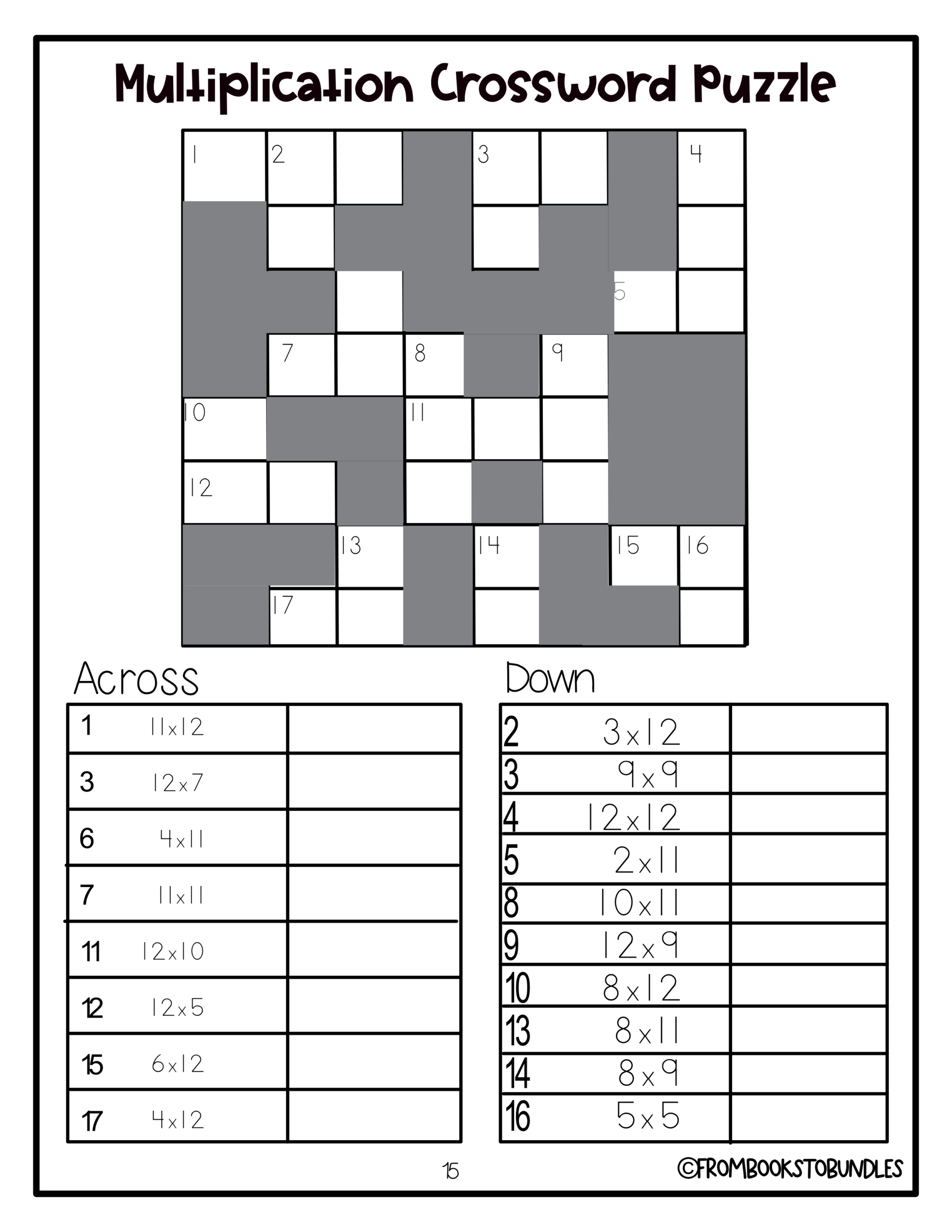 Multiplication Made Easy Worksheets for grades 3-5 - From Books To Bundles