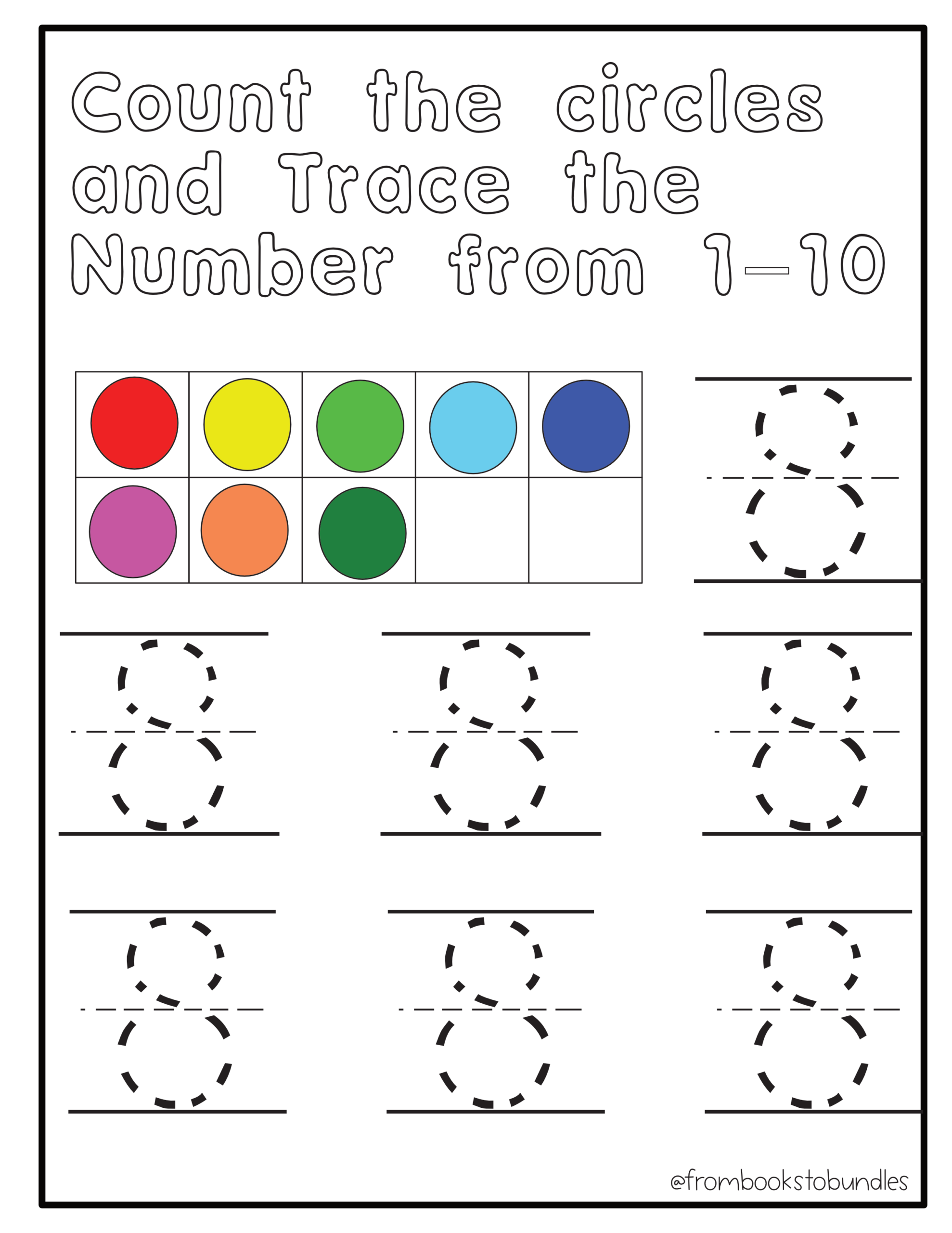 Counting from 1-20 Worksheets for PreK to Kindergarten - From Books To ...
